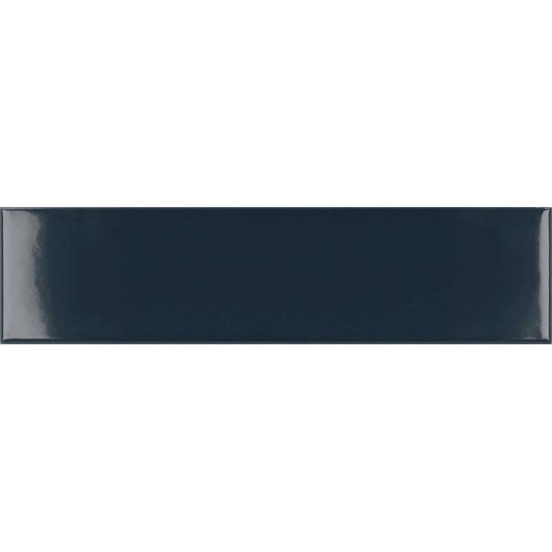 Ridge Navy Gloss 2x8 Ceramic Tile | tilestate