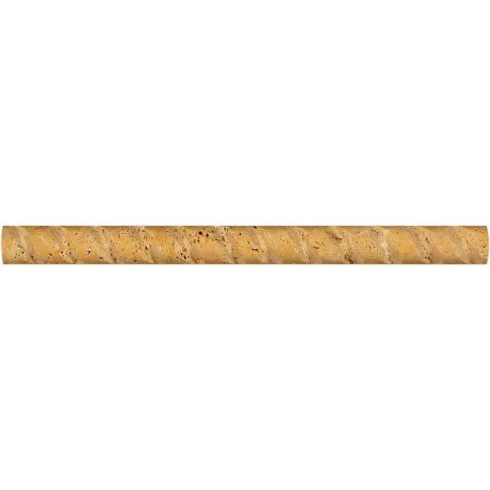 Gold Travertine 1x12 Rope Liner | tilestate