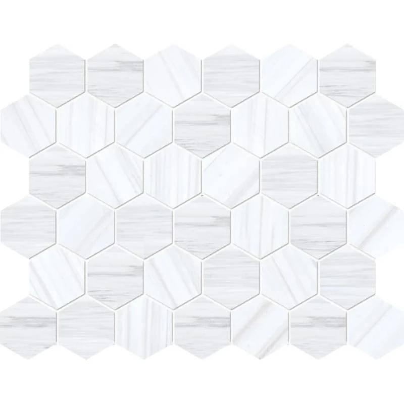 Dolomite Pearl Marble 2x2 Hexagon Honed Mosaic Tile | tilestate