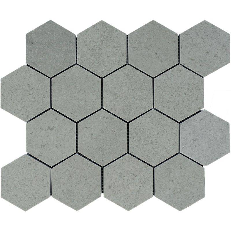 Spanish Grey Marble 3x3 Hexagon Polished Mosaic Tile | tilestate