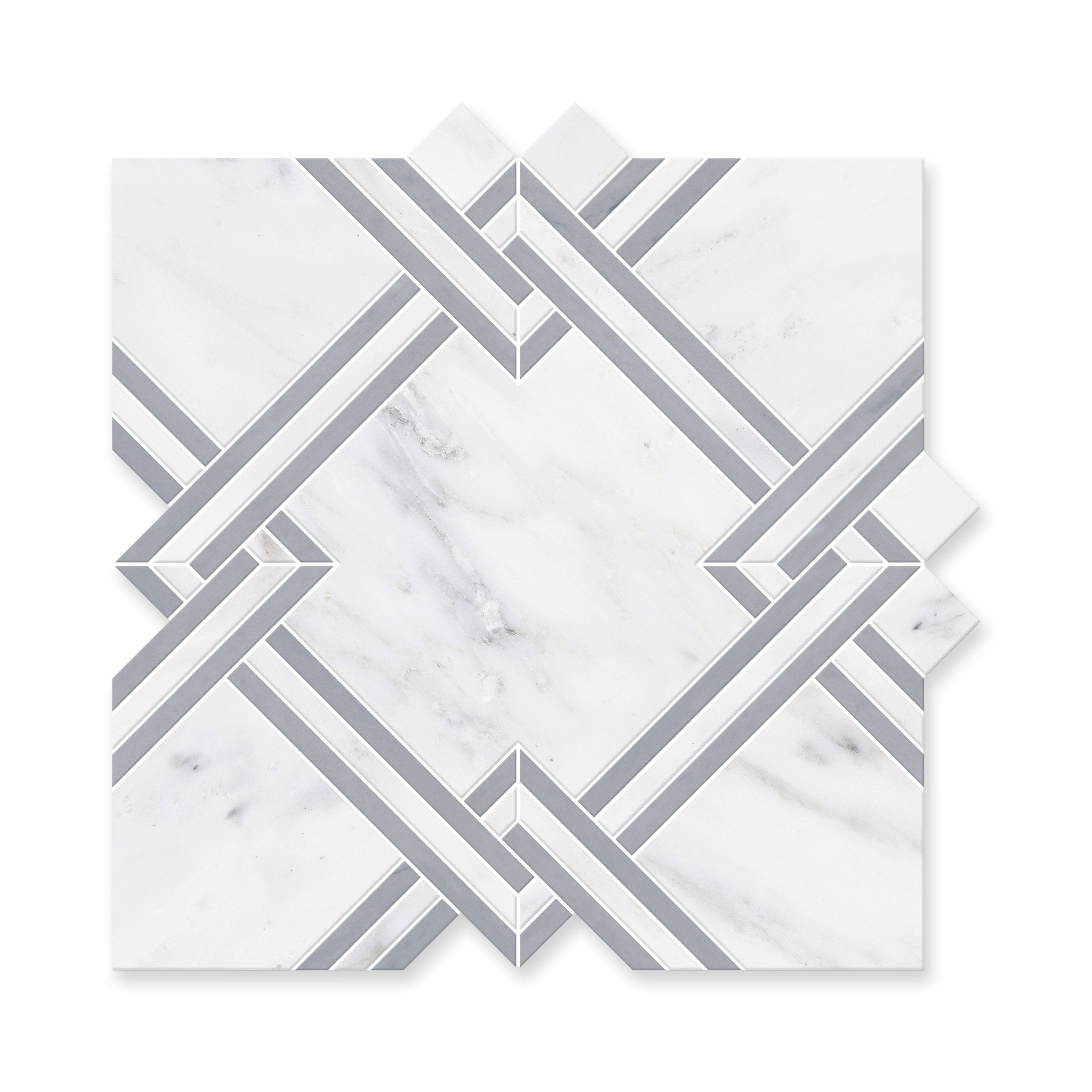 Asian Statuary Square With Gray Strap Polished | tilestate
