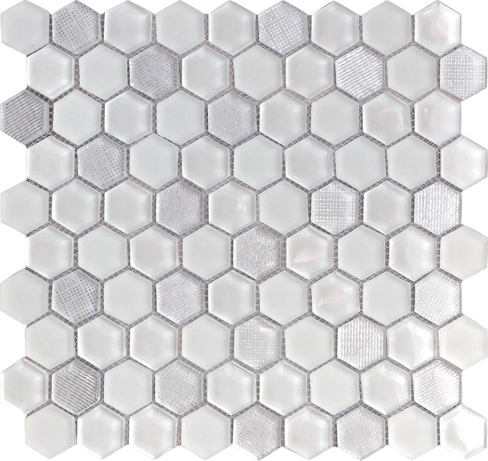 ICELAND GEYSER HEx Glass Mosaic Tile | tilestate