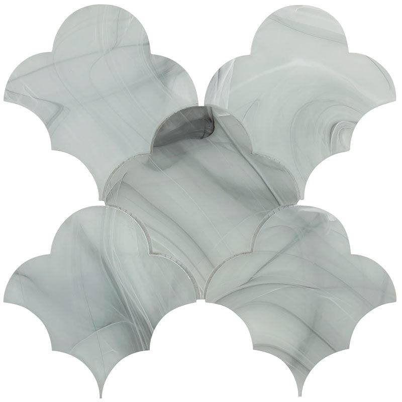 CLOUD 9 GREY ATLAS glass Mosaic Tile | tilestate